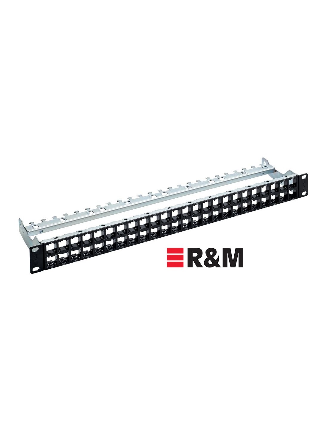 Patch Panel HD ELISO 48-Puertos, Negro, Vacío R&M